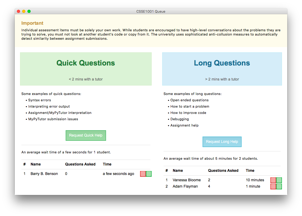 A3 CSSE1001/7030 Semester 2, 2018